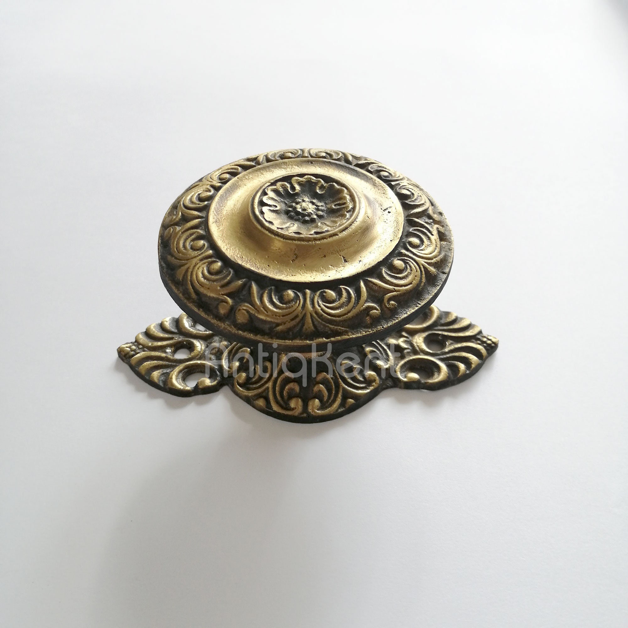 Vintage Style Door Knob Antique Brass Unique Door Knob Entry - Etsy
