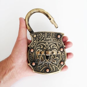 Padlock, Vintage Style Padlock With Keys, Large Handcrafted Functional ...