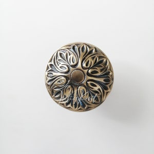 Door Knob, Vintage Style Dummy Door Knob, Antique Cast Brass Handmade Door Knob, Ornate Door ...
