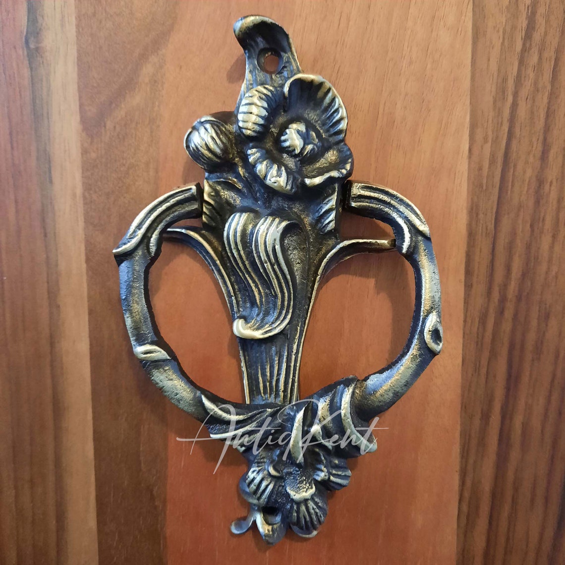 Flower Door Knocker Decorative Door Knocker Handmade Brass - Etsy