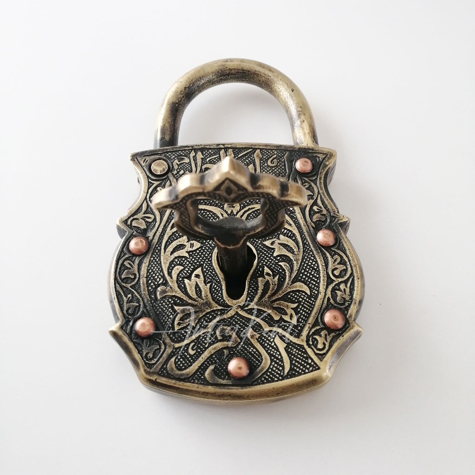 Vintage Style Brass Padlock With Keys, Functional Antique Lock - Etsy