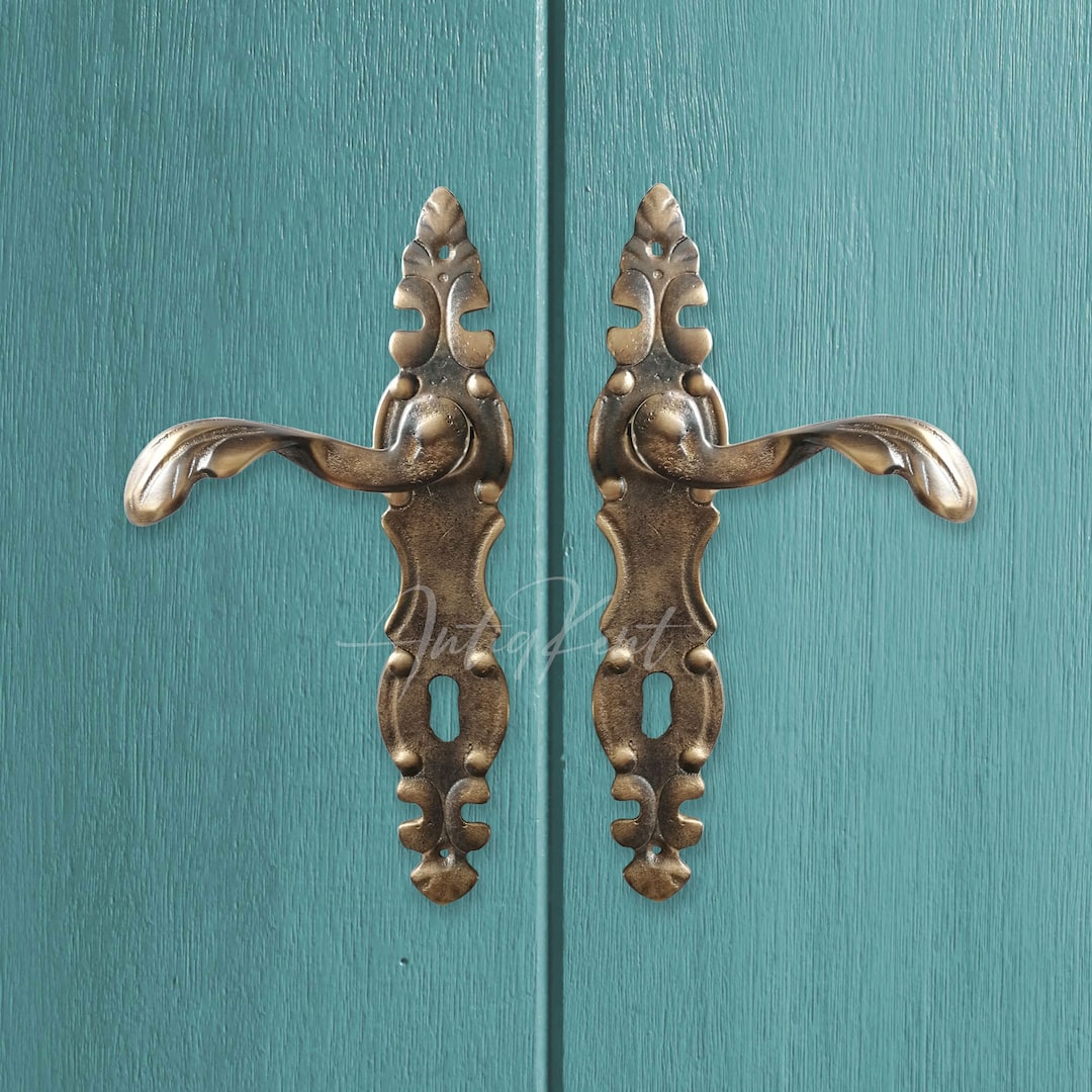 French Door Handle, Cast Brass Door Handle, Farmhouse Door Handle ...