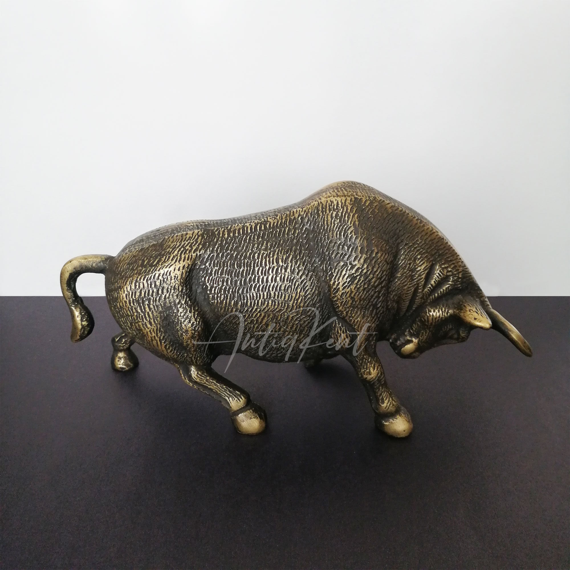 Vintage Style Cast Brass Bull Sculpture, 2,32lbs Spanish Bull, Heavy ...