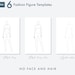 6 Female Maternity Fashion Croquis Templates, 8-head, Fashion Figure ...