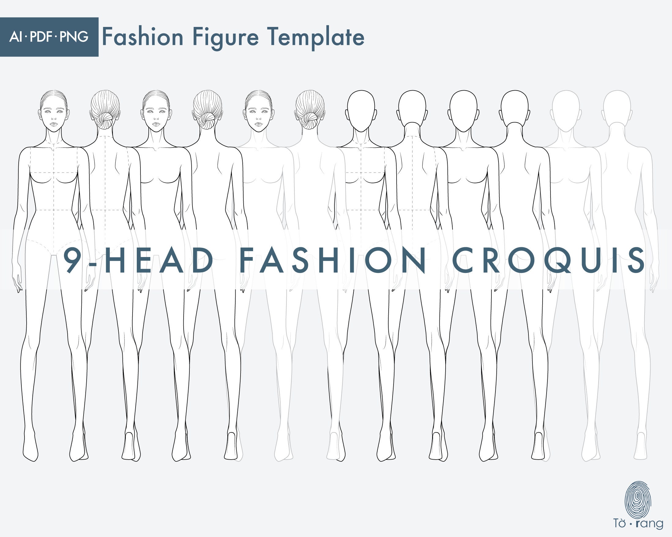 Fashion Design Templates Front And Back Female