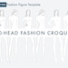 10-head Fashion Croquis Template – Vector Files With Front & Back Views ...