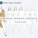Plus Size Female Figure Templates for Fashion Illustrations - Etsy