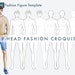 Male Croquis for Fashion Illustration, 9-head Fashion Figure Template ...