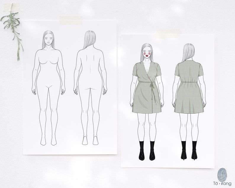 Plus Size Female Fashion Figure Templates 8 Head Fashion - Etsy