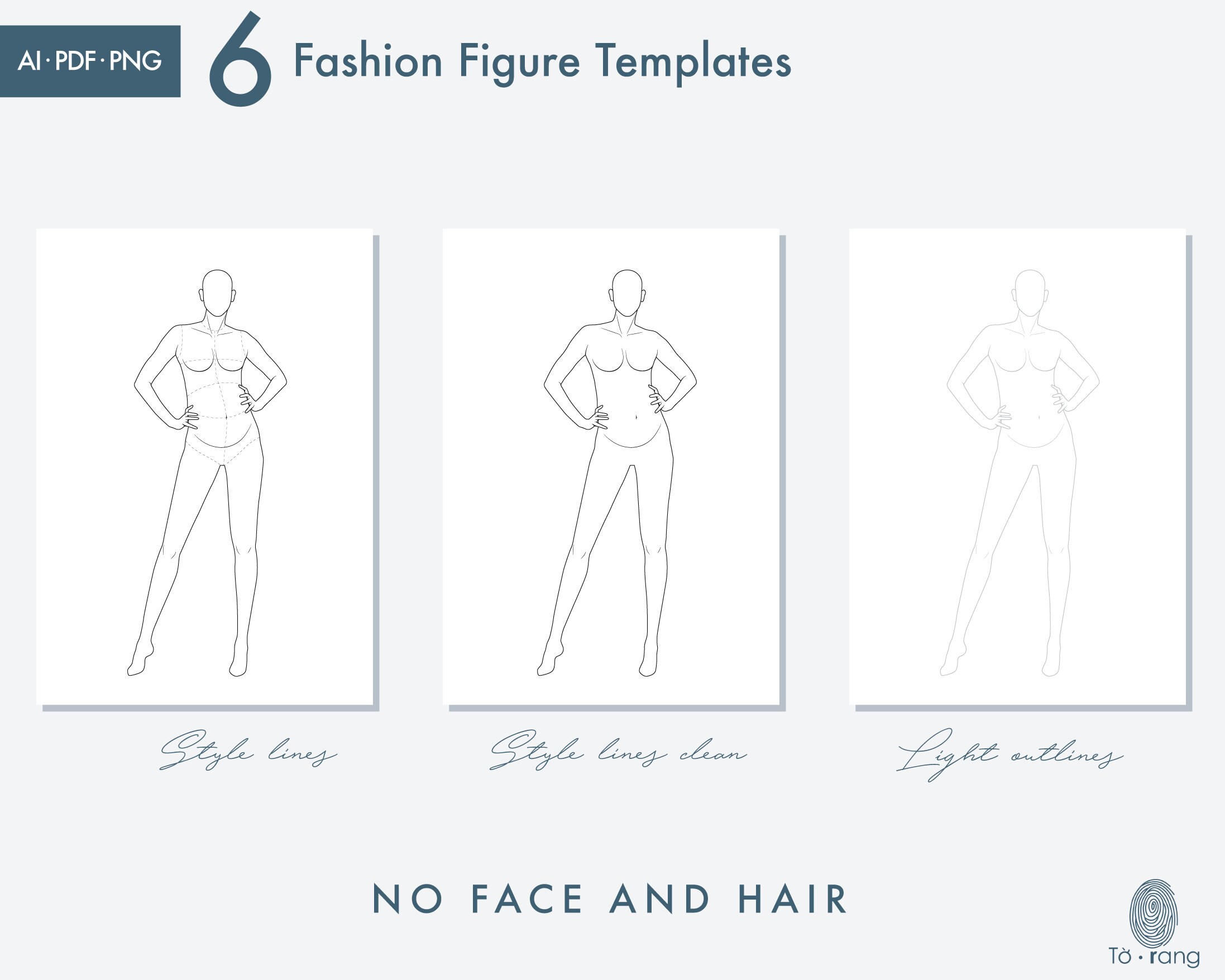 Maternity Fashion Croquis Templates, 8-head Figure (PDF, AI, PNG) - Etsy
