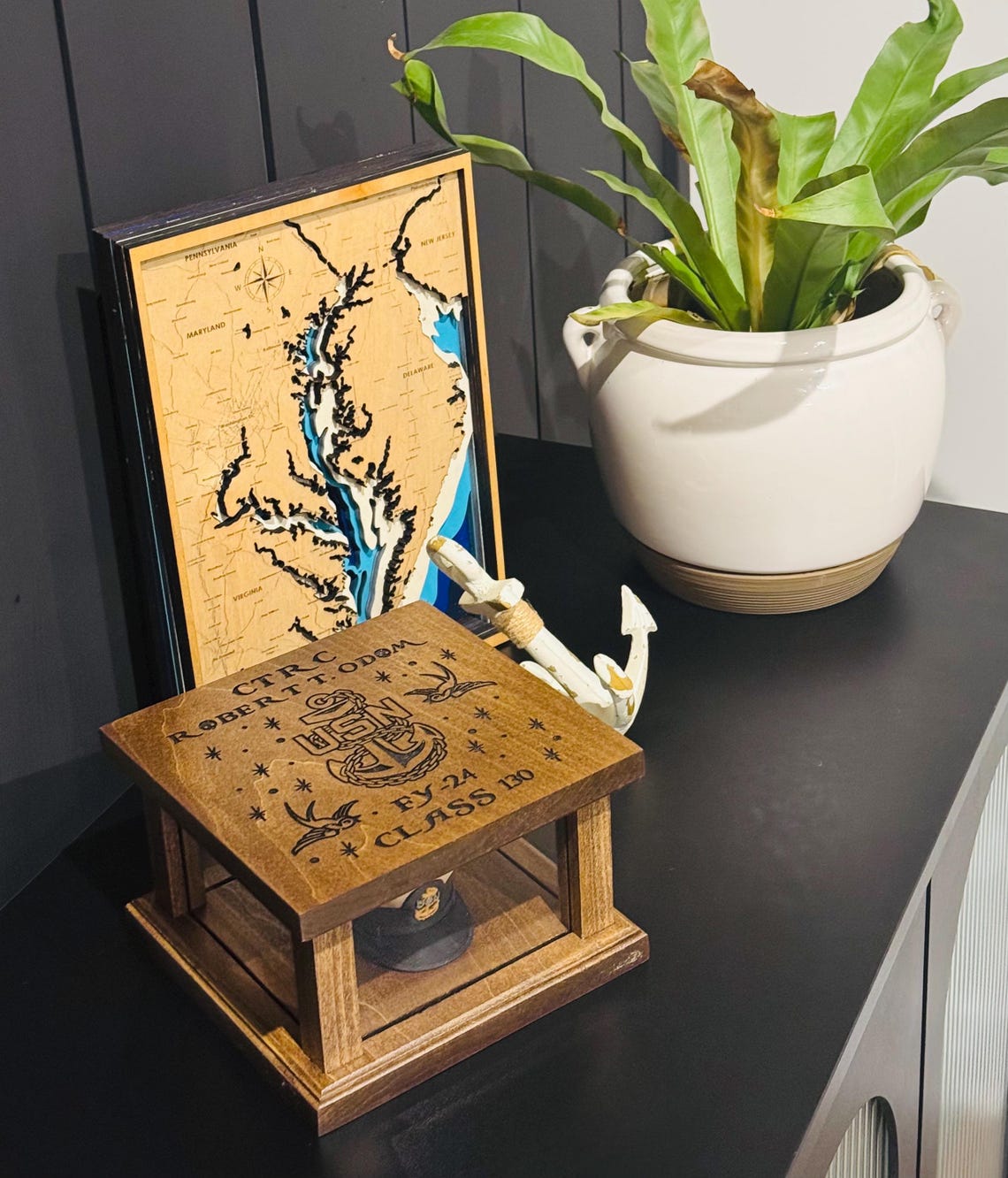 Navy Chief Custom Miniature Hat Box - Etsy
