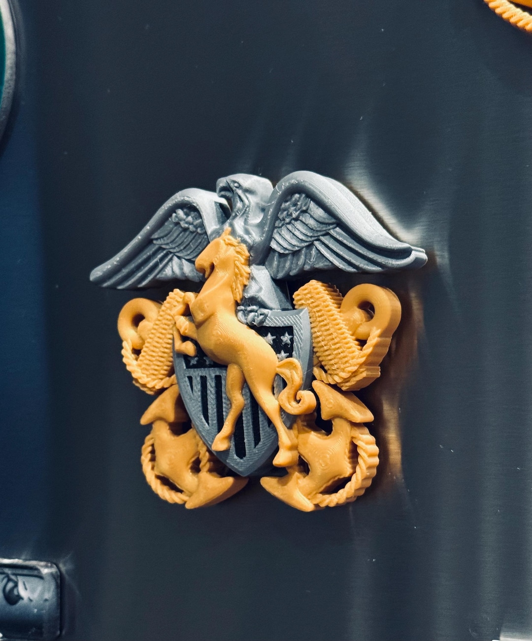 Navy Mustang Crest Magnet - Etsy