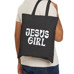 Canvas Tote | Jesus Girl | Cute Christian Purse Bible Study Bags Gift ...