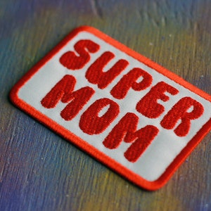 Embroidered Patch | Super Mom | Mothers Day Gifts Mommy Mum Embroidery ...