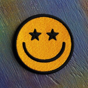 Embroidered Patch | Superstar Smiley V2 | Trucker Hat Patches Smile ...