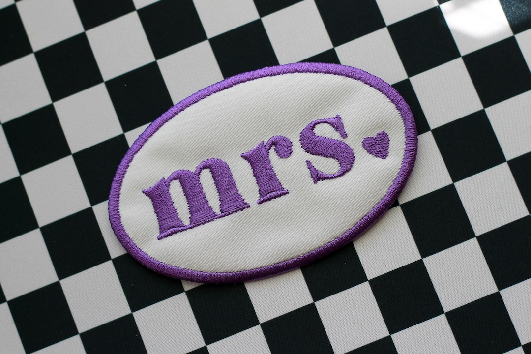 Embroidered Patch | Mrs. | Trucker Hat Patches Newly Engaged Engagement Married Embroidery Vest ...