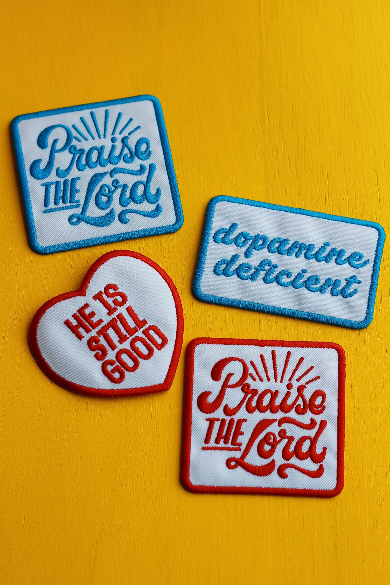 Embroidered Patch Praise the Lord cherry Iron-on Vest Sew on Patches ...