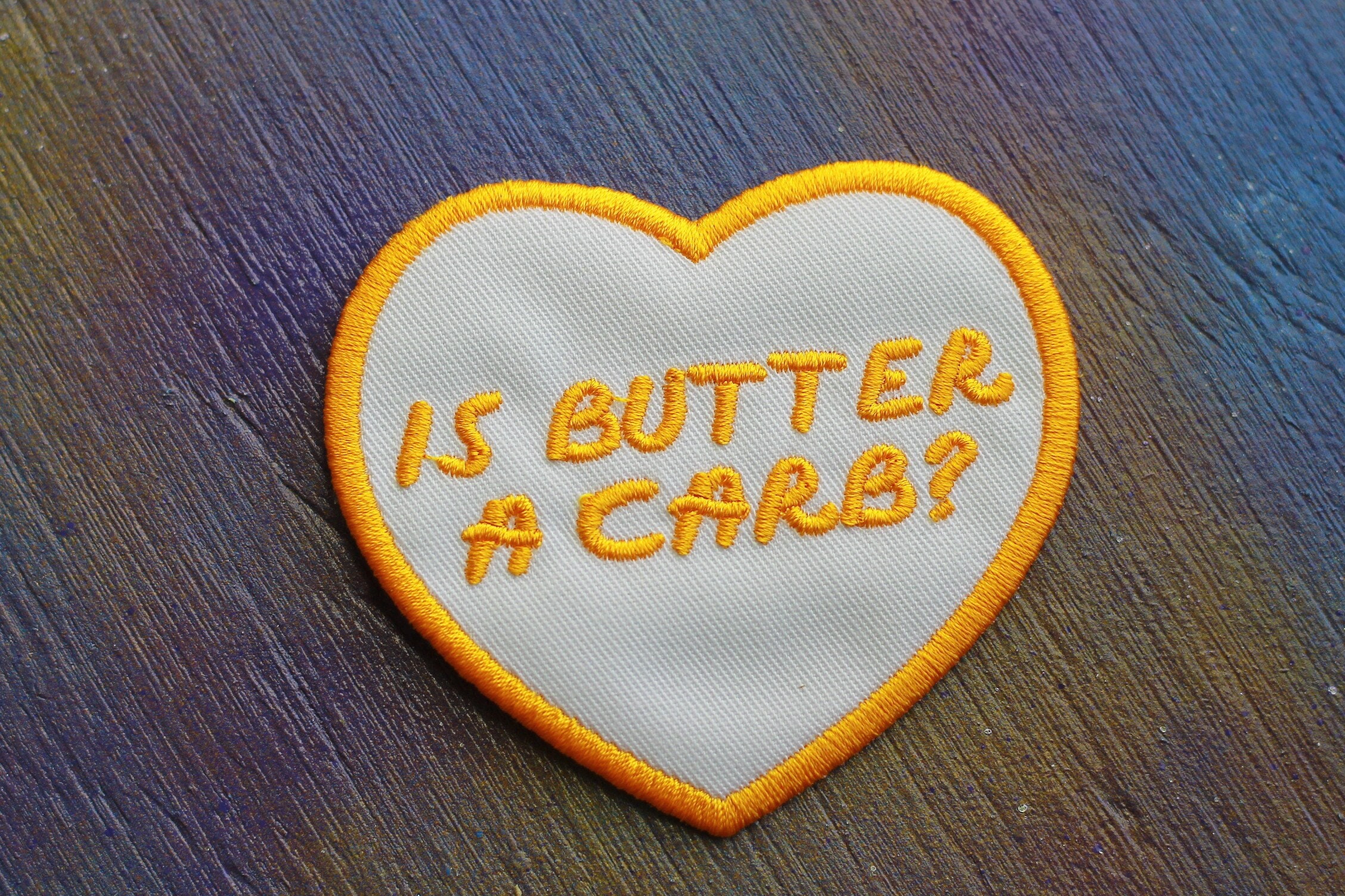Embroidered Patch | is Butter A Carb? | Funny Trucker Hat Patches ...