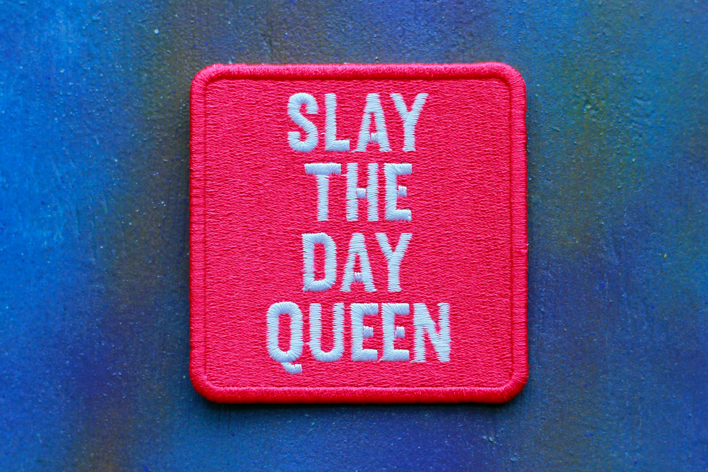 Embroidered Patch Slay the Day Queen Trucker Hat Patches Vest Iron on ...