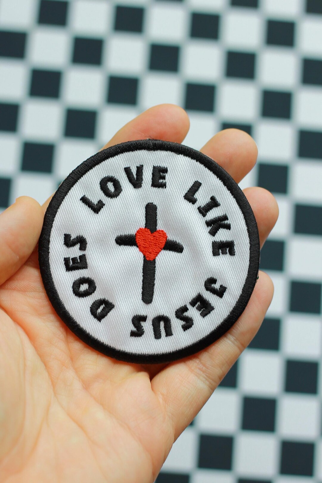 Love Like Jesus Does Embroidered Patch - Christian Trucker Hat Patches ...