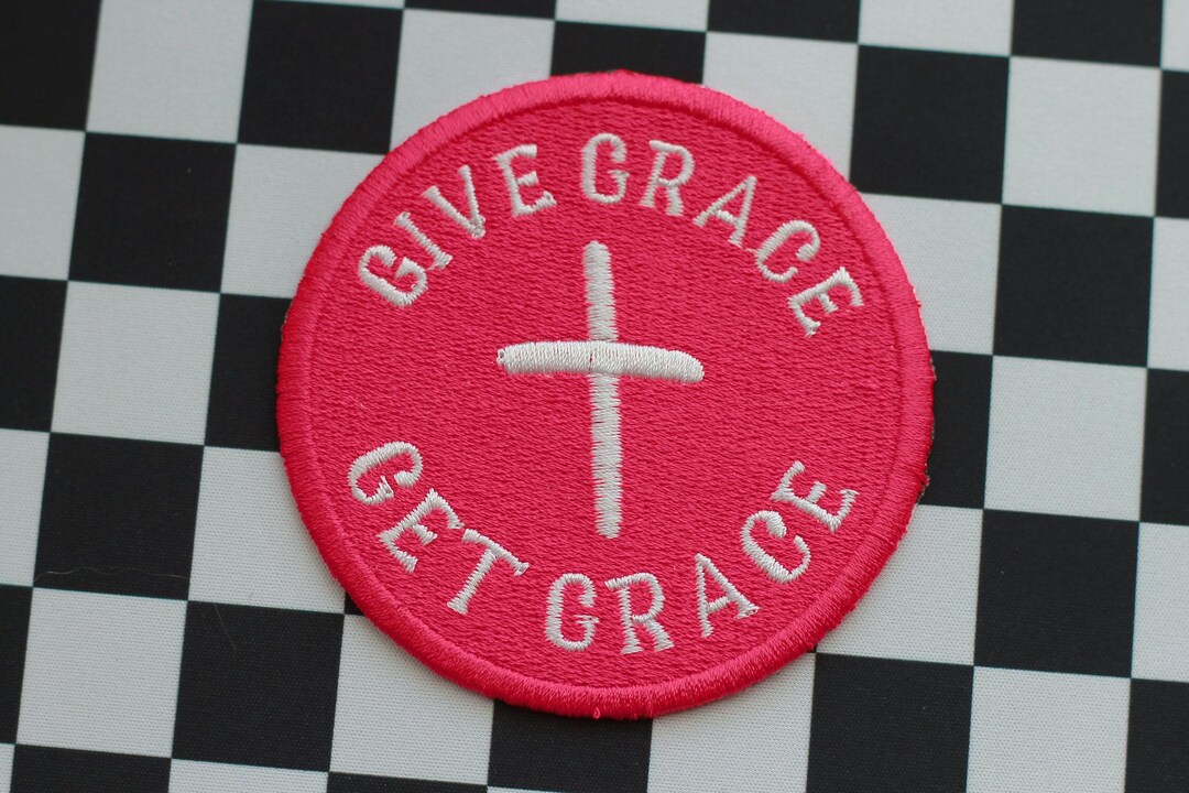 Embroidered Patch | Give Grace Get Grace | Christian Trucker Hat ...