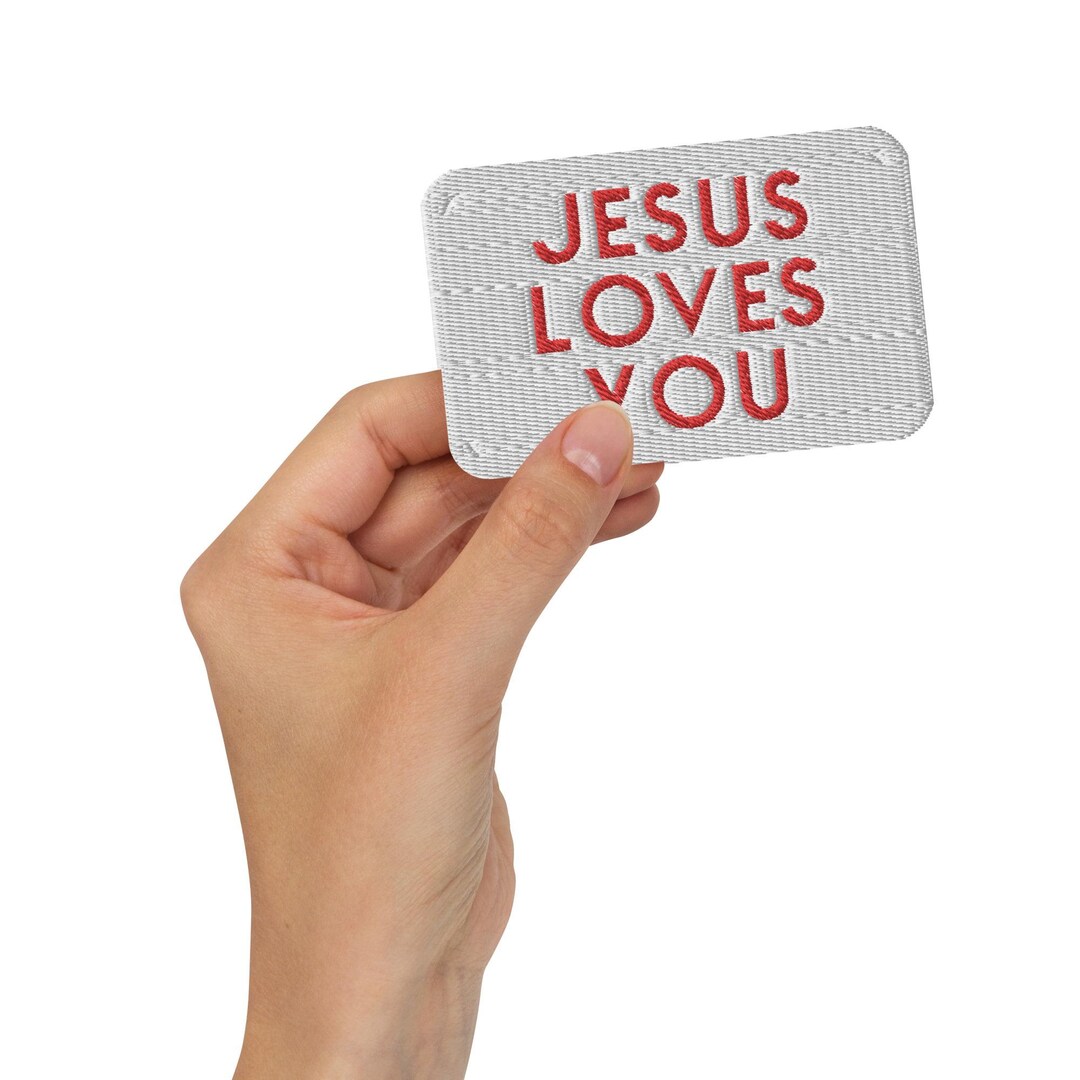 Embroidered Patch | Jesus Loves You | Trucker Hat Patches Faith Pastor ...