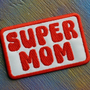 Embroidered Patch | Super Mom | Mothers Day Gifts Mommy Mum Embroidery ...