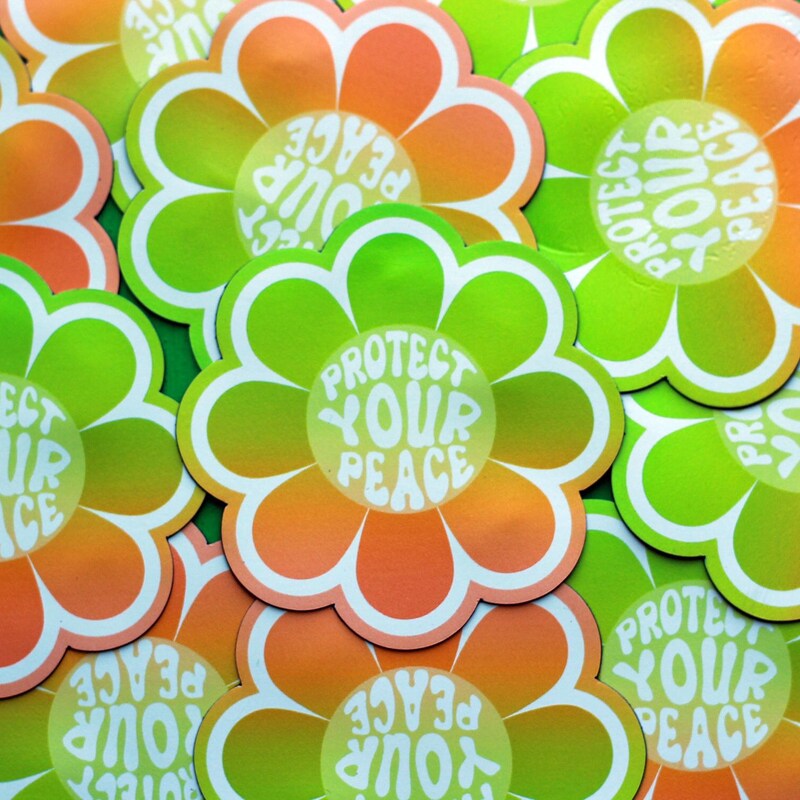 Flower Peace Sign - Etsy