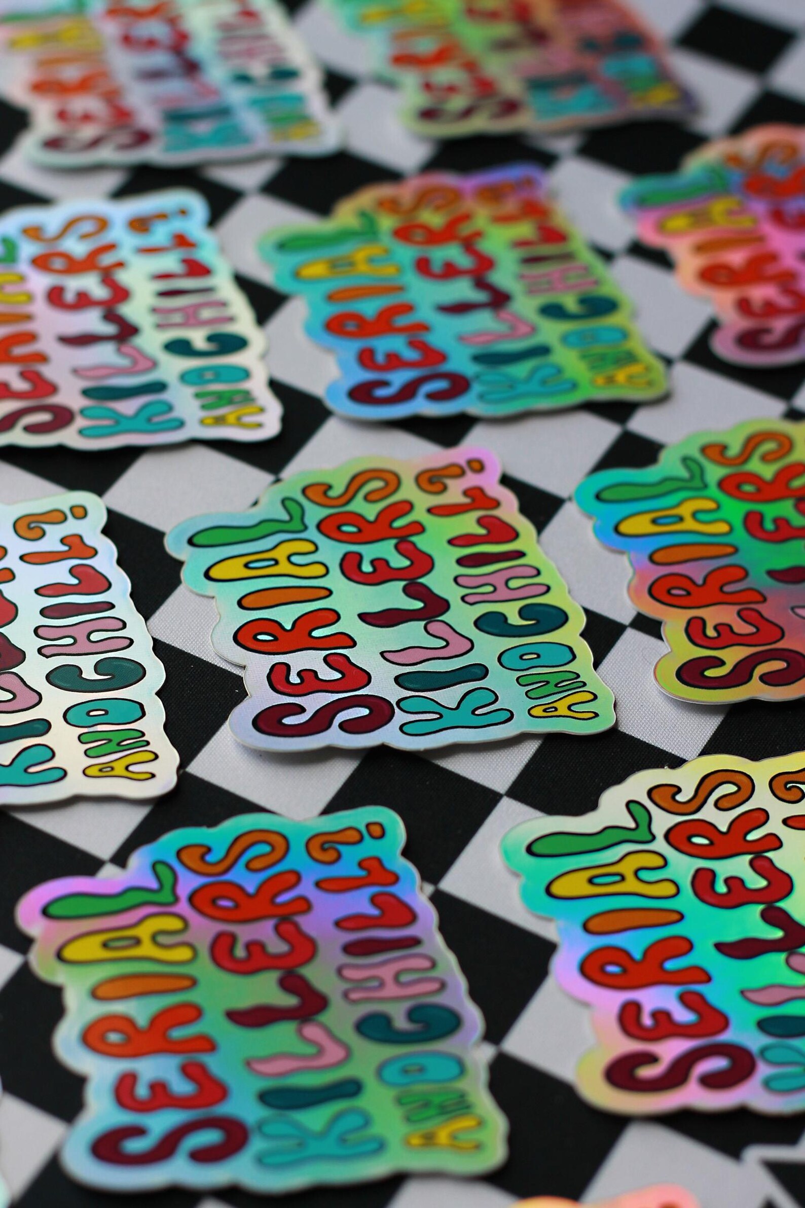 Holographic Sticker, Serial Killers and Chill? Funny Stickers, Trippy ...