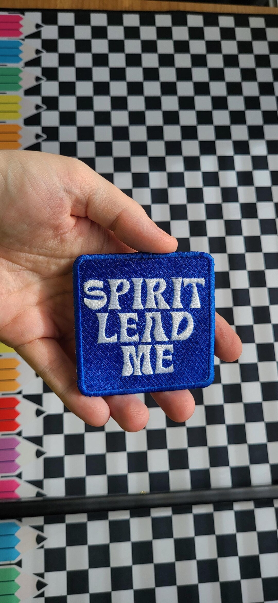 Embroidered Patch | Spirit Lead Me | Trucker Hat Patches Faith Pastor ...