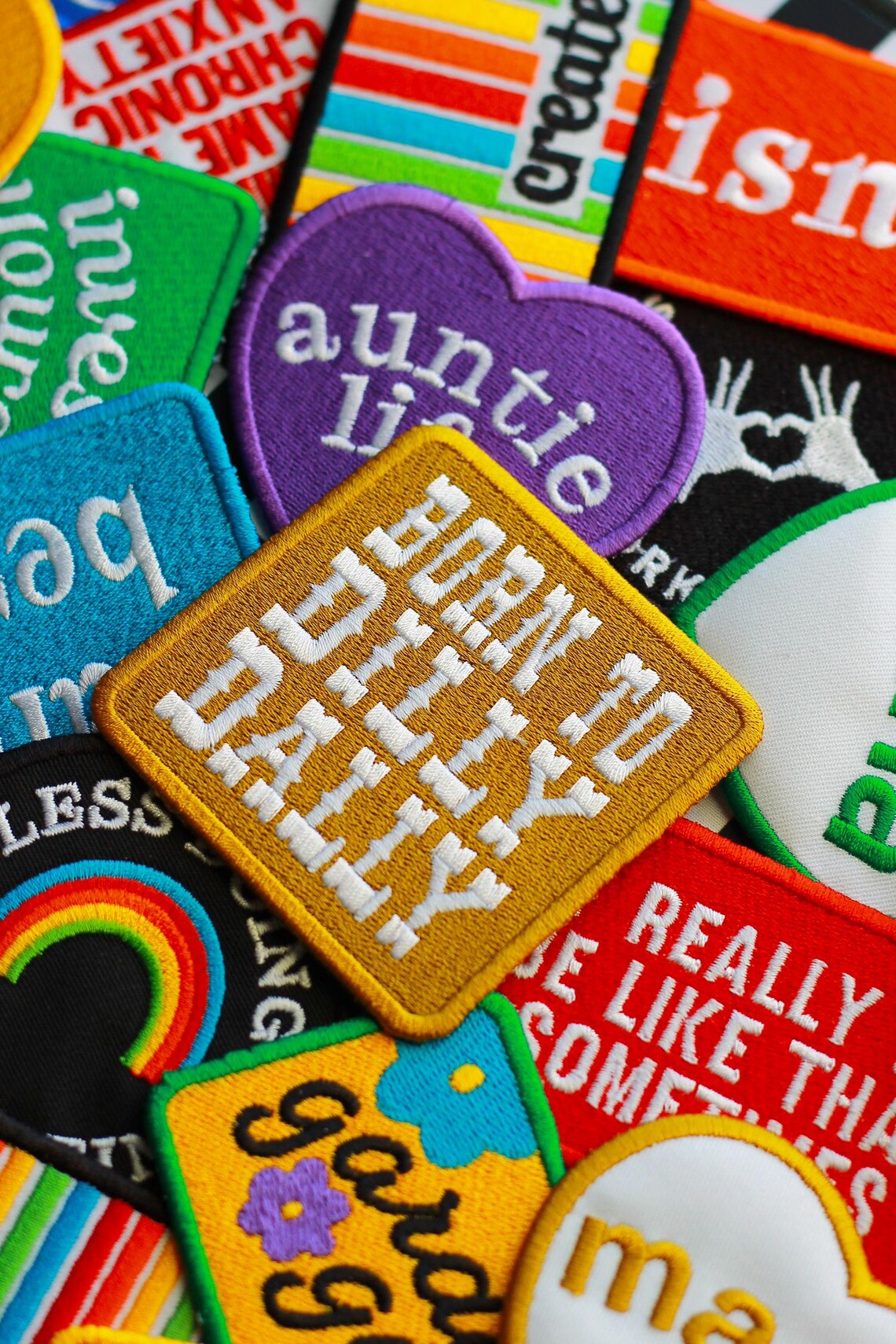 Born to Dilly Dally - Funny Trucker Hat Patches, Embroidered Patch ...