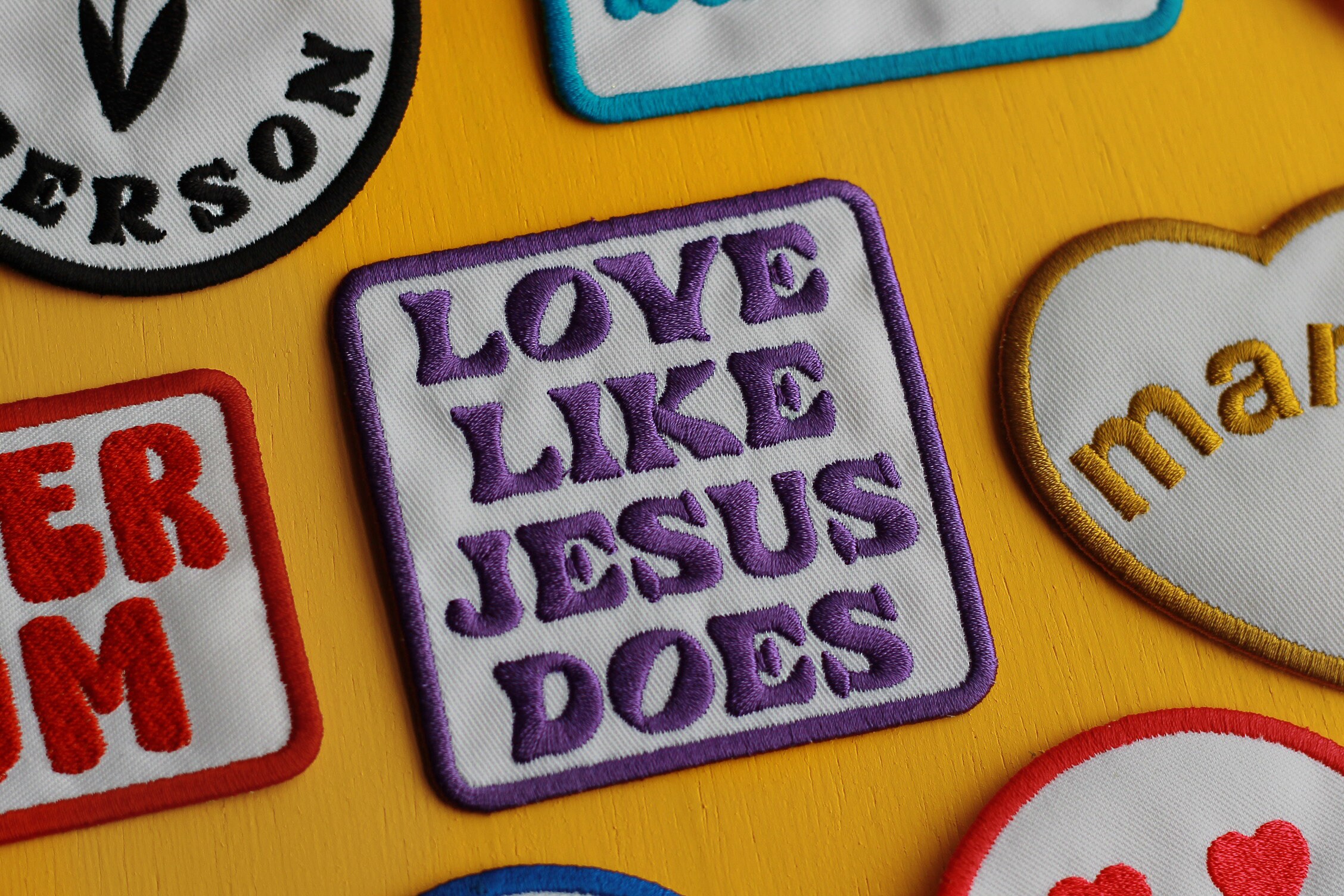 Embroidered Patch Love Like Jesus Does V2 - Etsy