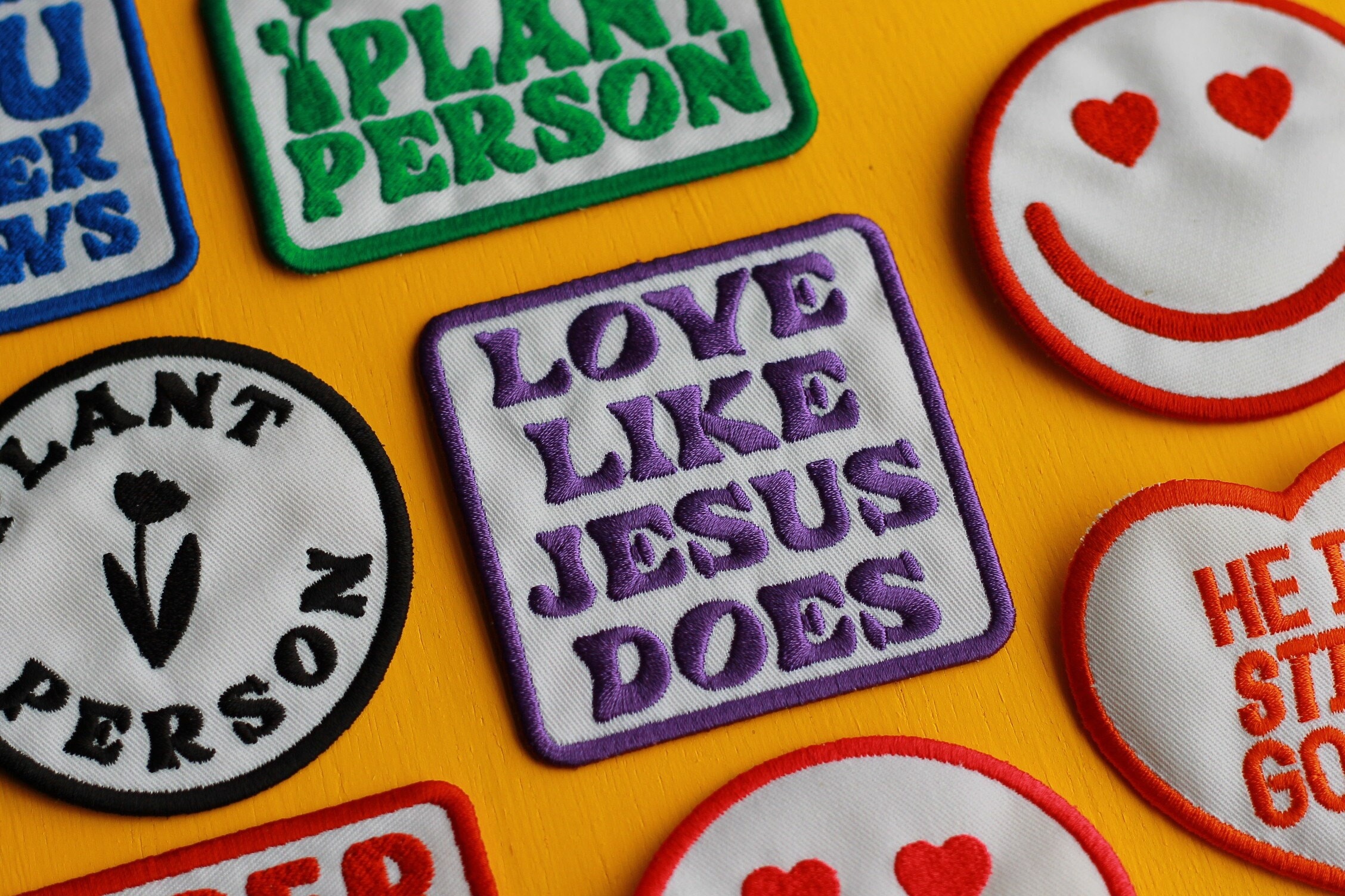 Embroidered Patch Love Like Jesus Does V2 - Etsy