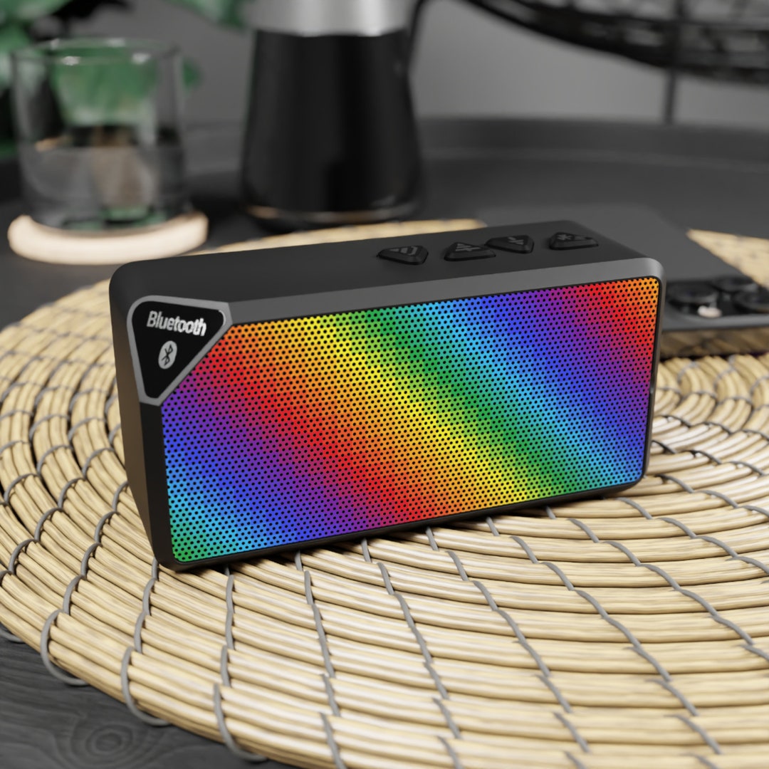 Mini Speaker Pixelated Rainbow Outdoor Barbecue Party Family Reunion ...