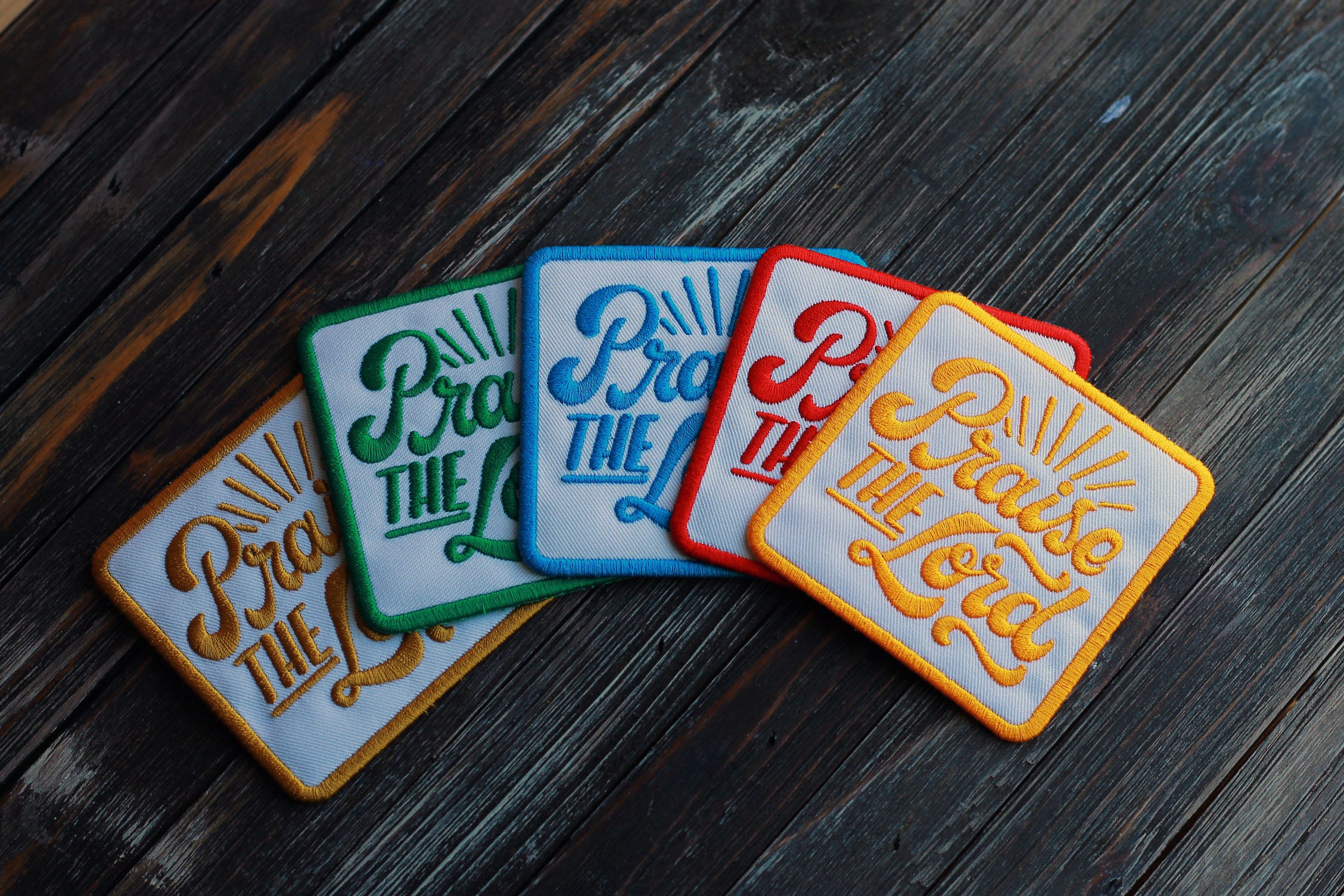 Embroidered Patch Praise the Lord cherry Iron-on Vest Sew on Patches ...