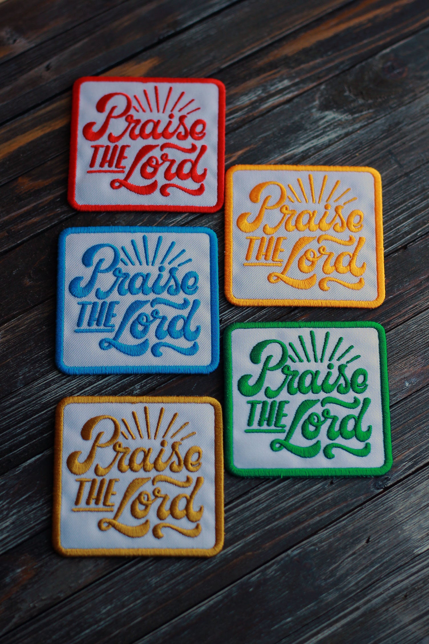 Embroidered Patch Praise the Lord cherry Iron-on Vest Sew on Patches ...
