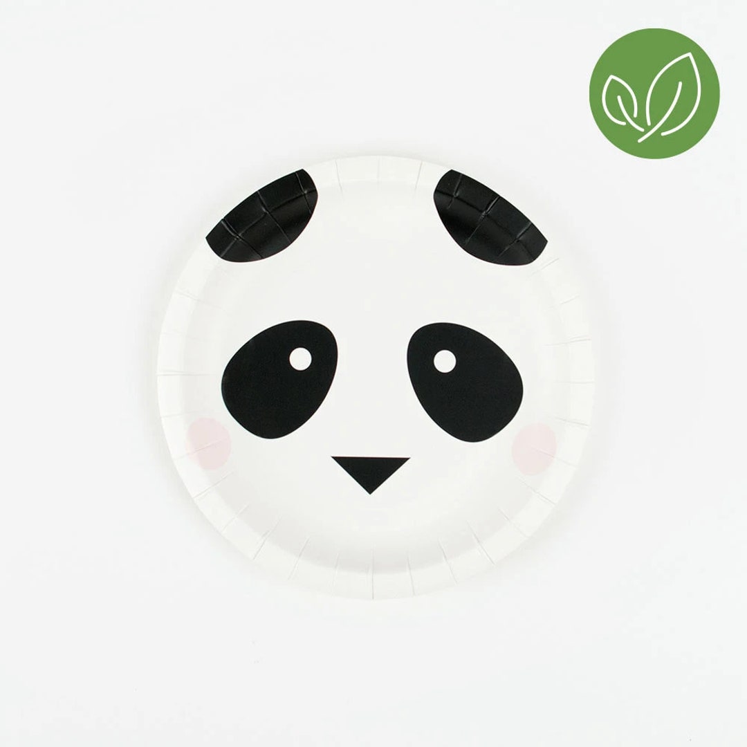 Panda Party Paper Plate - Etsy