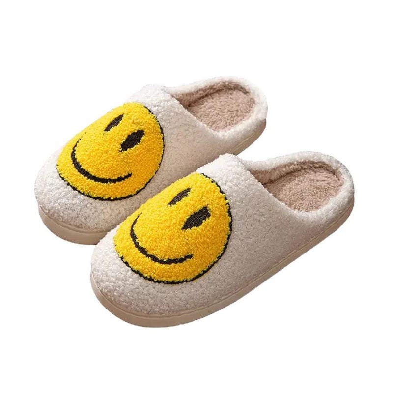 Smiley Face Slippers - Etsy