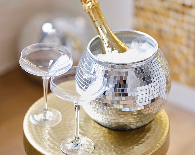 Silver Disco Ball Ice Bucket - Etsy