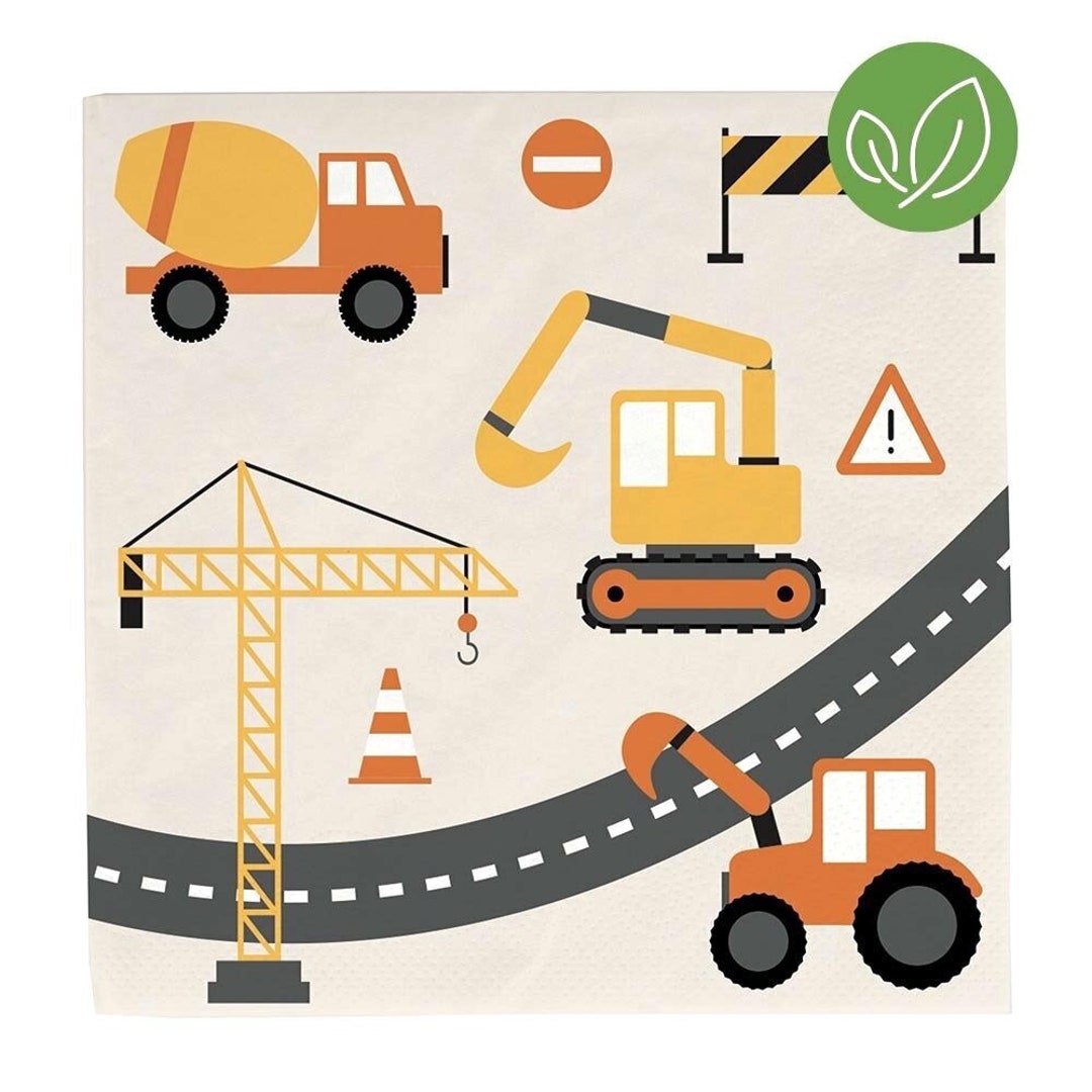 Diggers, Trucks and Cranes Construction Party Paper Napkins - Etsy