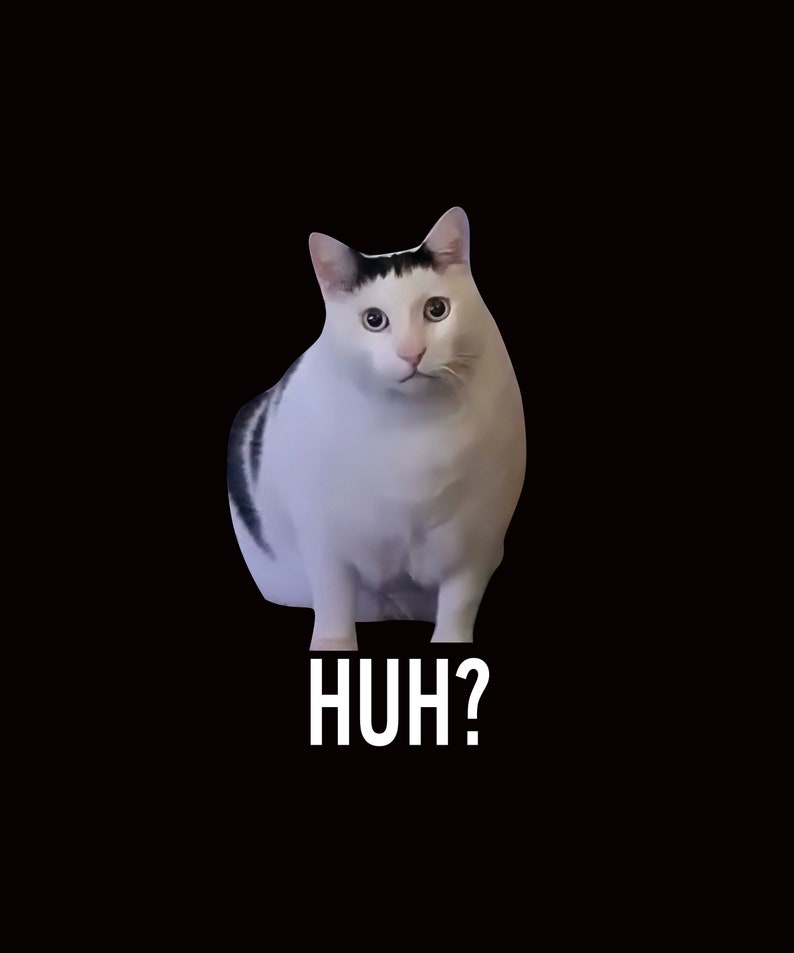 Huh Cat Meme Png ,funny Cat Meme, Gift for Cat Lovers,huh Cat Funny ...