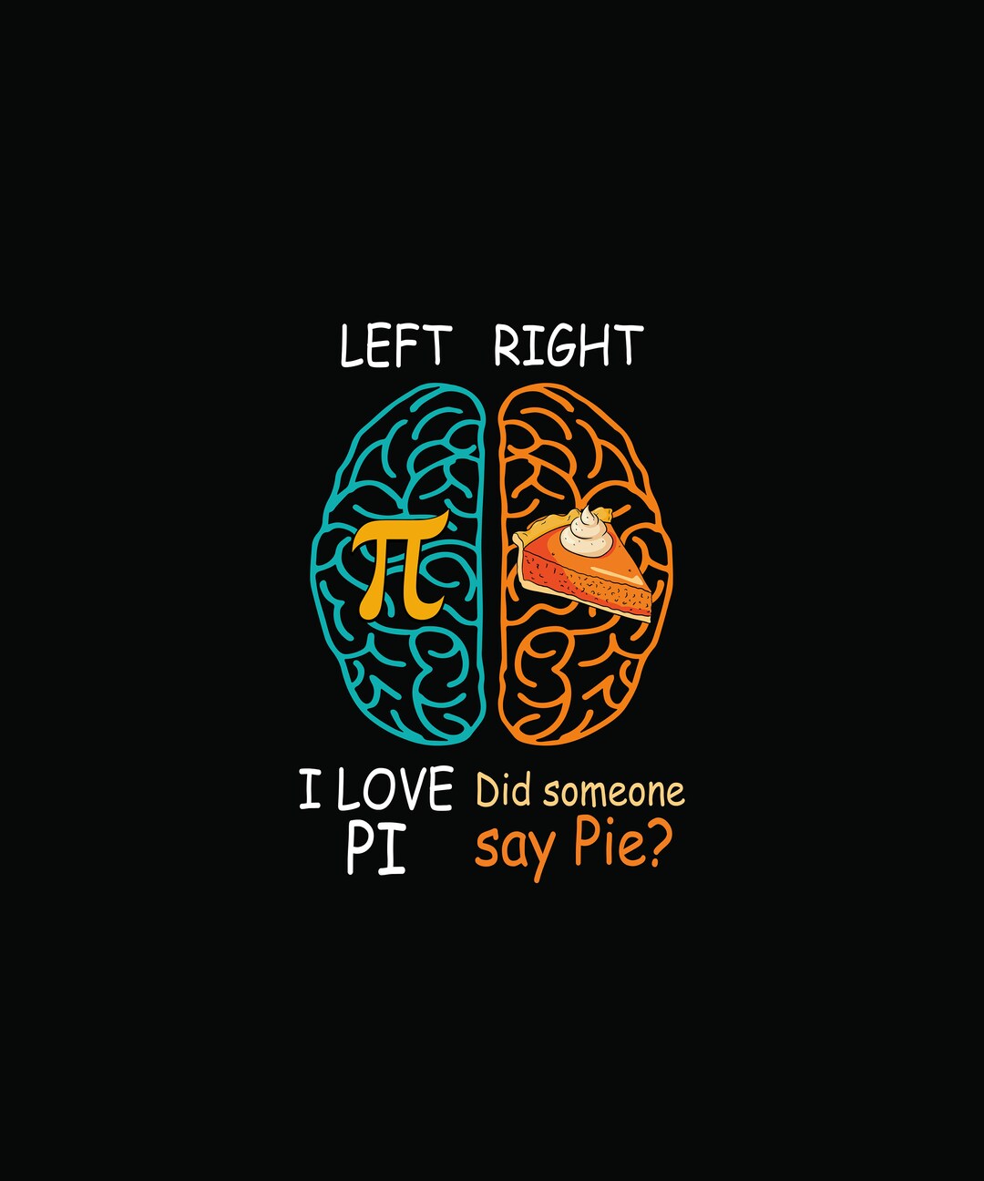 I Love Pi Left Brain Png, Did Someone Say Pie Right Brain Png, Happy Pi ...