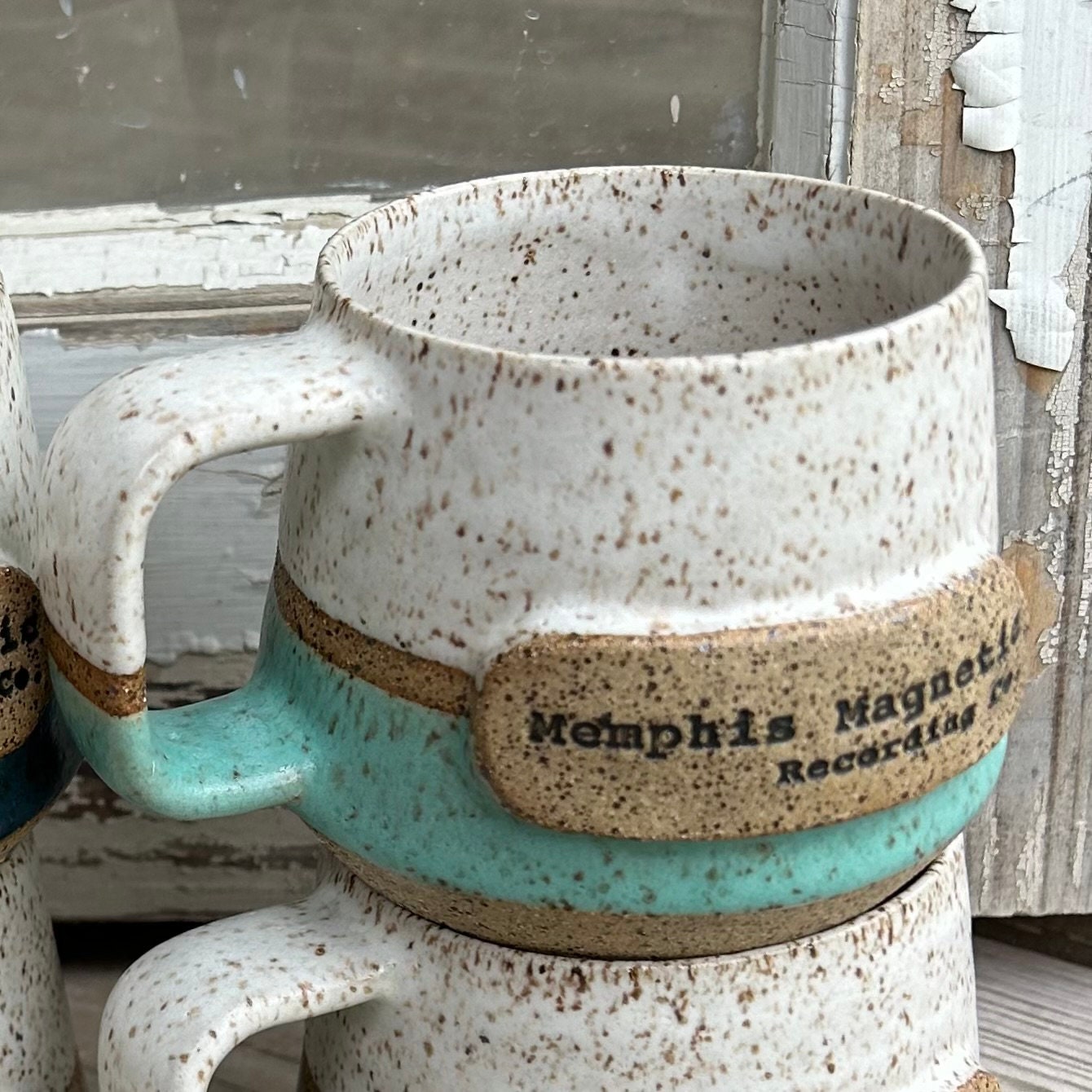 Memphis Magnetic Coffee Mug: Hand Thrown Ceramic Mug in White and Black ...