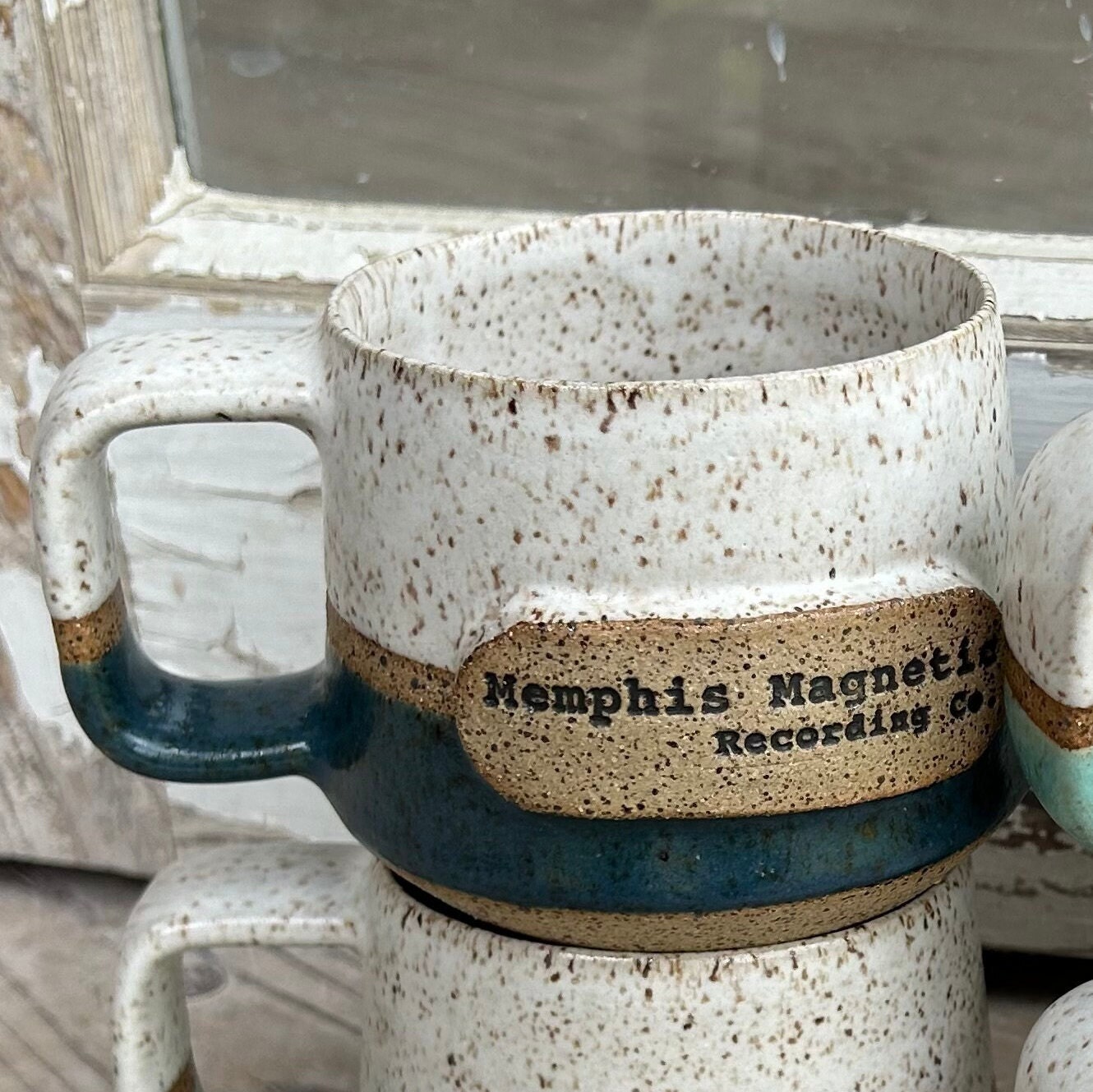 Memphis Magnetic Coffee Mug: Hand Thrown Ceramic Mug in White and Black ...