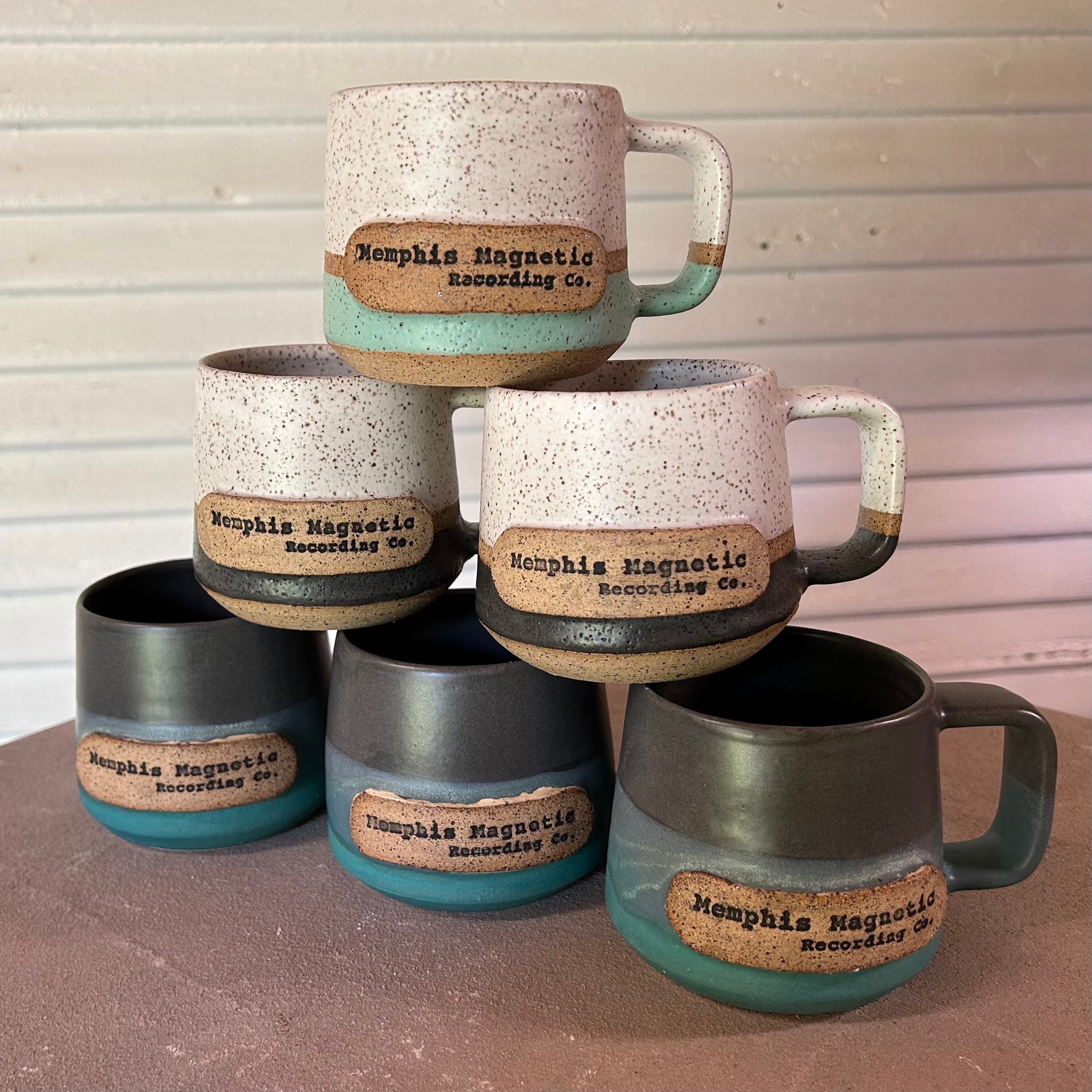 Memphis Magnetic Coffee Mug: Hand Thrown Ceramic Mug in White and Black ...
