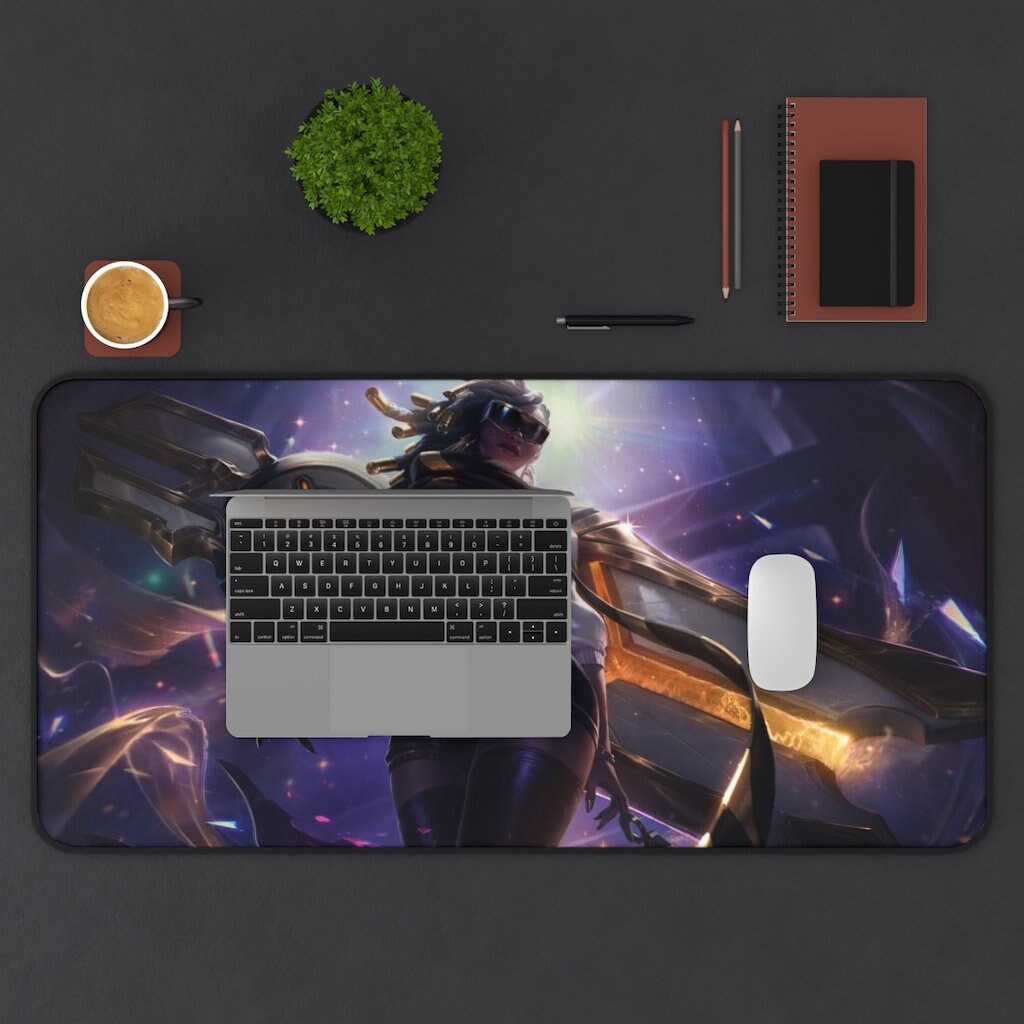 Senna Lol Desk Mat League of Legends Senna Wallpaper Gaming Desk Mat ...