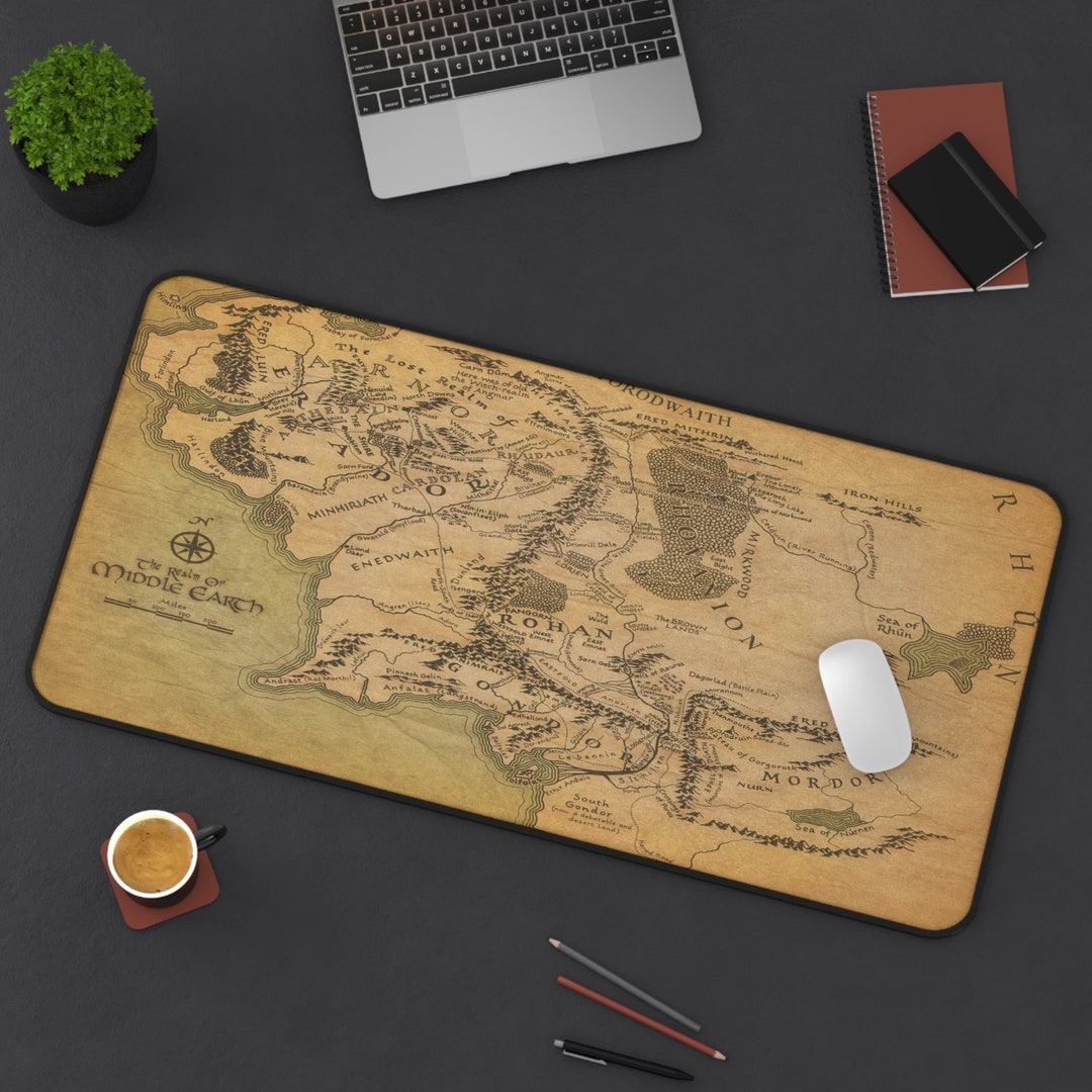 Lotr Desk Mat - Lotr Mouse Pad - Large Desk Mat - Custom Desk Mat 31" × ...