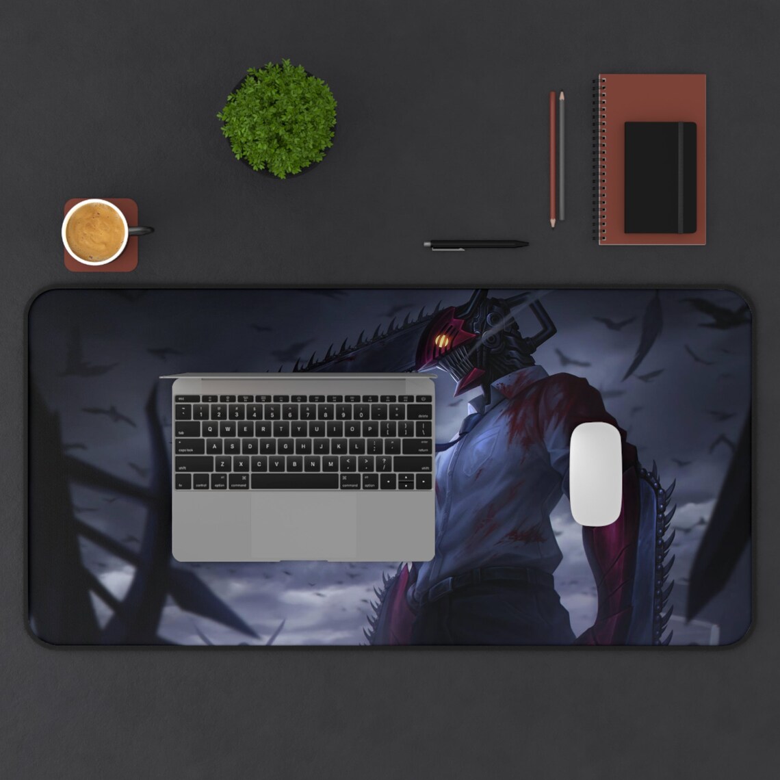Anime Desk Mat Anime Mouse Pad Large Desk Mat Anime Mouse Mat 31 15.5 ...