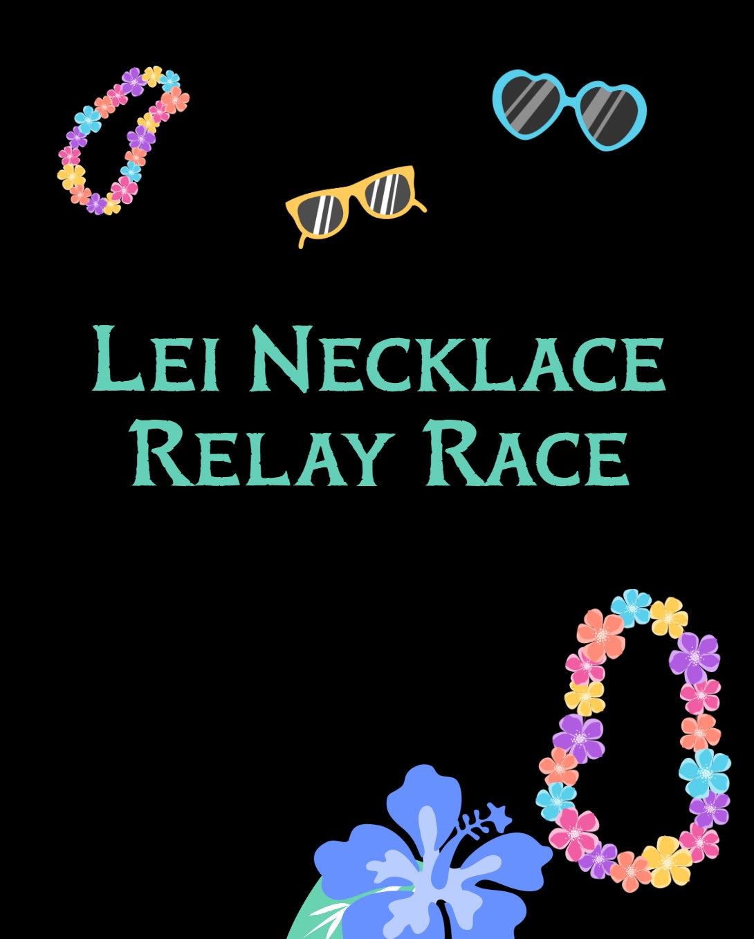 Aloha Blue Party Signs Party Signs Lua Party Signs - Etsy