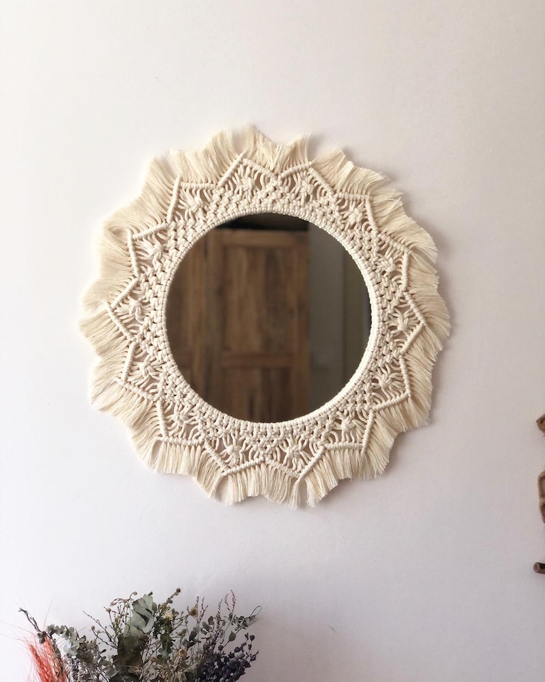 Large Macrame Mirror, Macrame Wall Hanging, Nursery Decor, Baby Room ...
